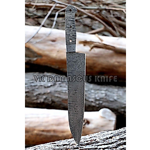 Forged Damascus Steel Chef Knife Blank Blade for Knife Making Diy Japanese Professional Kitchen Knives Blanks 15.00 Inches Jnr2031