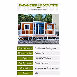 Standard Expandable Container House with Bathroom Kitchen Small Den prefab 20ft 40ft Foldable Container House for Living