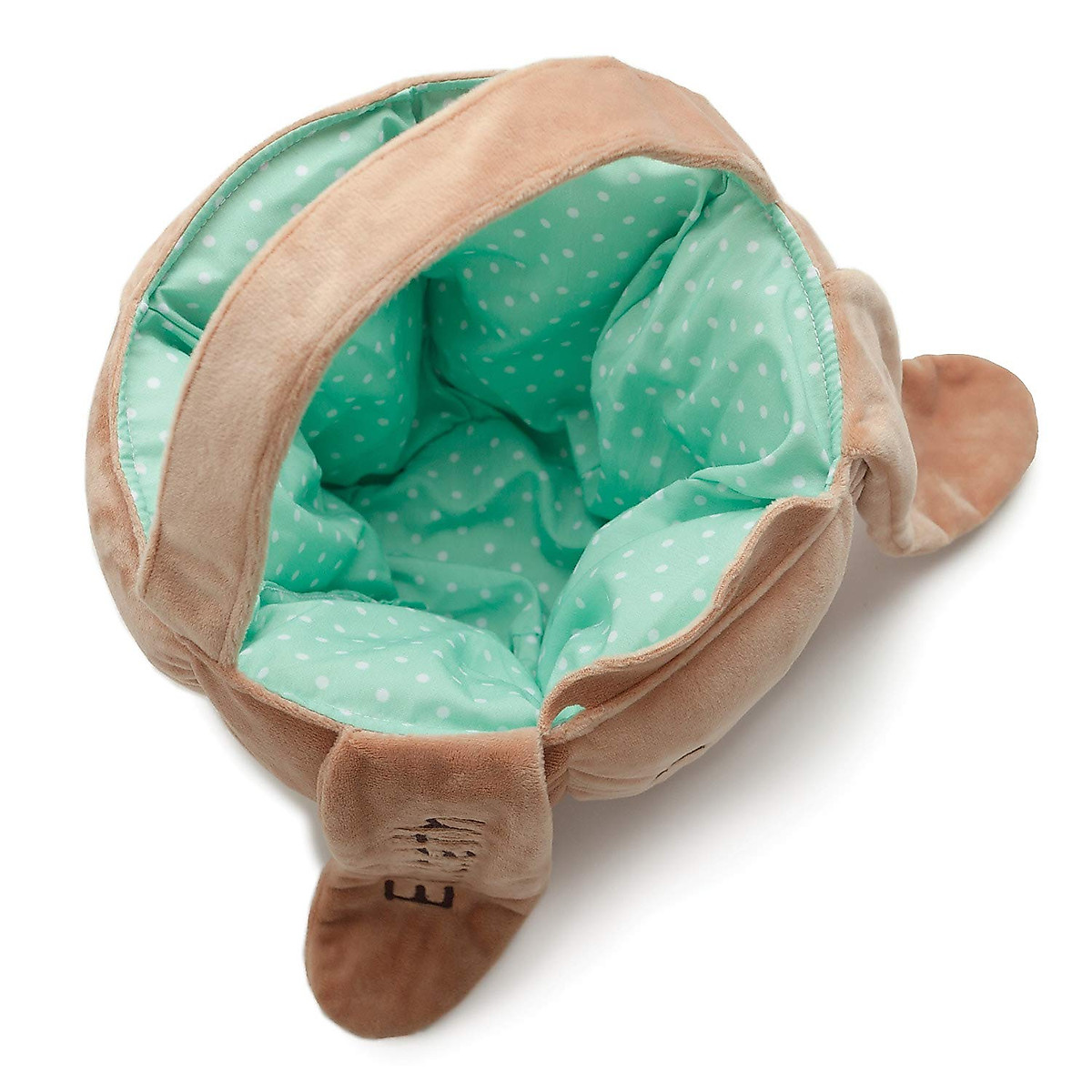 Personalized Brown Easter Bunny Bag with Custom Name | Plush Easter Bag with Handle | Soft Egg Basket for Kids | Customized Easter Basket | Great for Book and Toy Storage