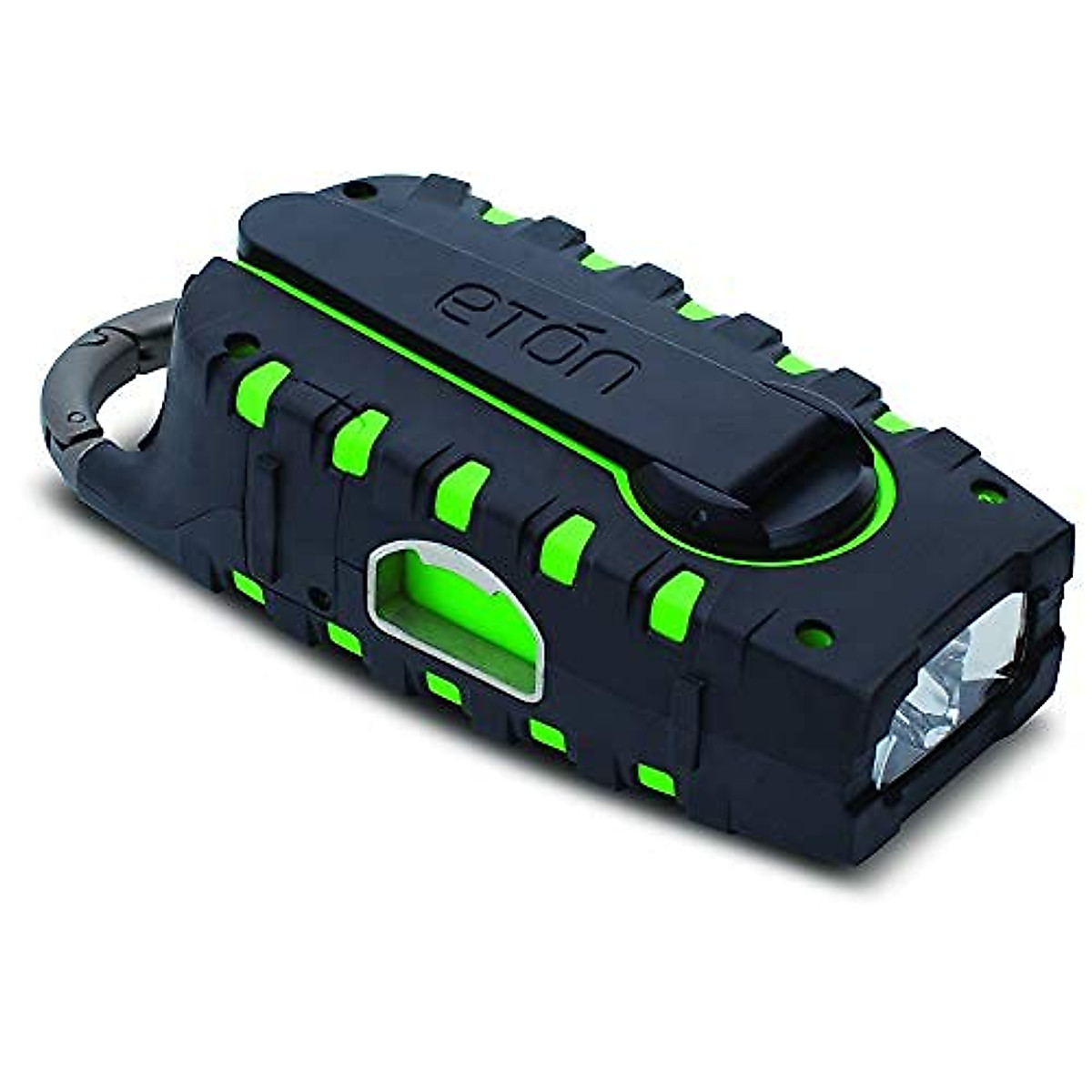 Eton - Scorpion II Rugged Multipowered Portable Emergency Weather Radio & Flashlight Green, Hand Crank, LED Flashlight, Smartphone Charger, Solar Power, 800 MAH Battery, Commitment to Preparedness