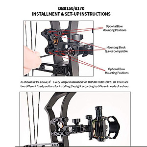Archery 7 Pin Bow Sights 0.019 Optical Fiber Micro Adjust Tool Less Design for Compound Bows Archery Hunting (Camo)