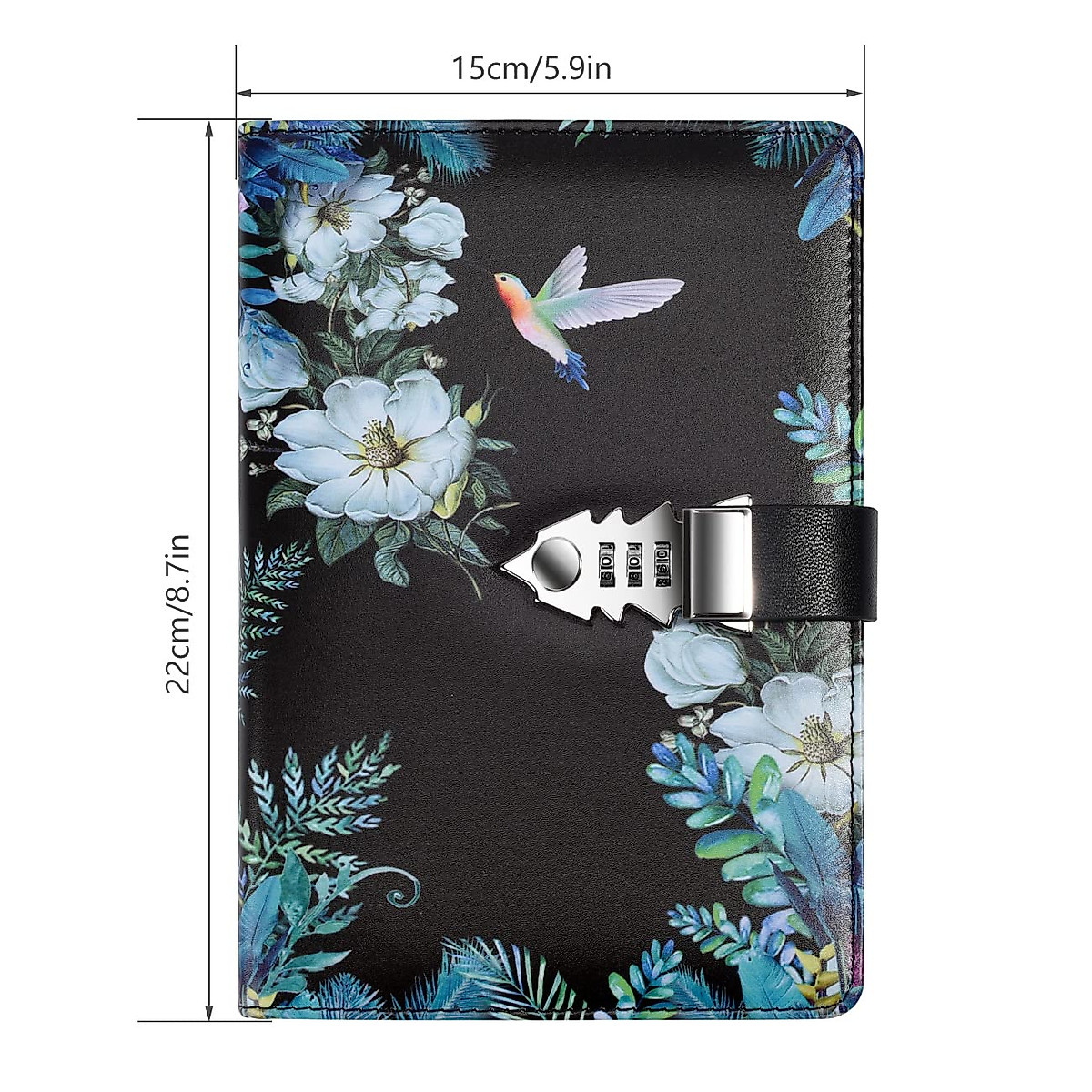 Diary with Lock for Adults, Lock Journal Combination Lock Writing Travel Diary A5 Journal Notebook (Atyle C)
