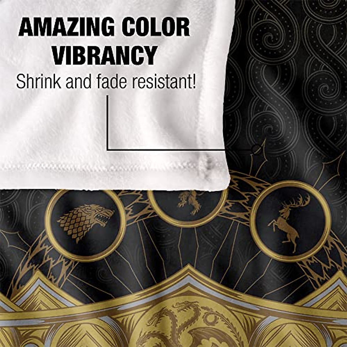 House of The Dragon Blanket, 36"x58" Dragon Crown Silky Touch Super Soft Throw Blanket