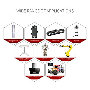 Stroke 25mm 40N IP54 Stroke 0.98" Force 8.81 lbs High-Speed 0.6"/sec Linear Actuator 12v Linear Motion actuators Linear servo for Fan Blades Cabinets Home Automation…with Mounting Brackets