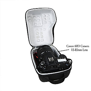 Hard Storage Carrying Travel Case Bag for Canon EOS T7 T8i 2000D 80D 70D 60D Rebel T6 1300D T6s 760D T6i 750D T5 1200D T5i 700D T4i 650D T3i 600D T3 1100D 18-200mm, 18-135mm, 15-85mm, 55-250mm DSLR Lens Kit by Hermitshell
