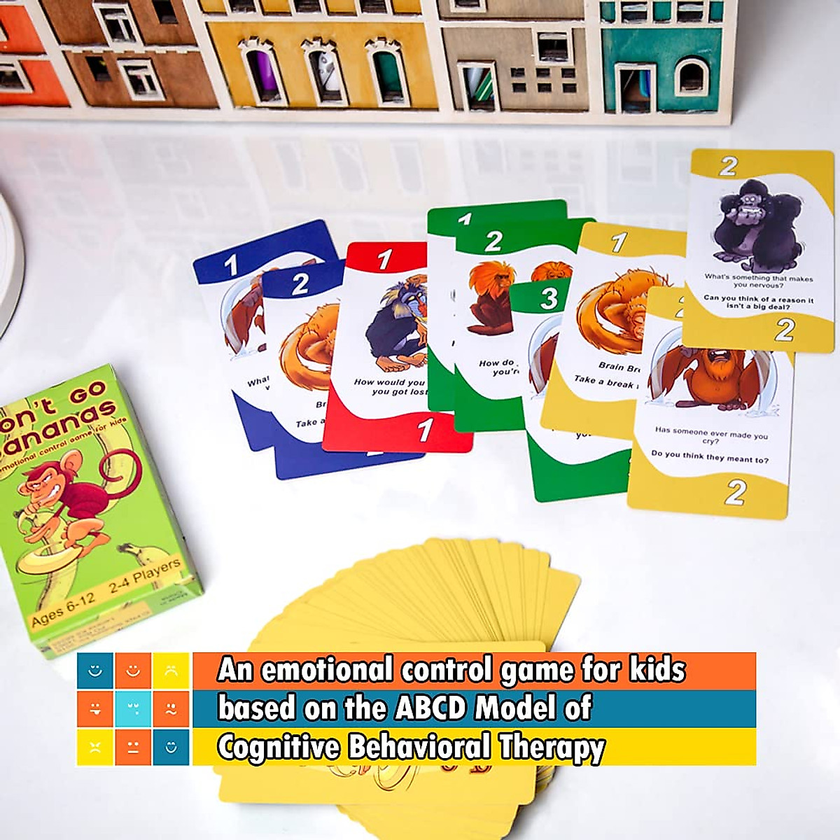 da Vinci's Room Don't Go Bananas - A CBT Therapy Game for Kids to Work on Controlling Strong Emotions - Counseling Games, Therapy Toys, Social Skills Games for Kids