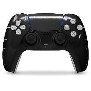WraptorSkinz Skin Wrap compatible with Sony PS5 DualSense Controller Solids Collection Color Black (CONTROLLER NOT INCLUDED)