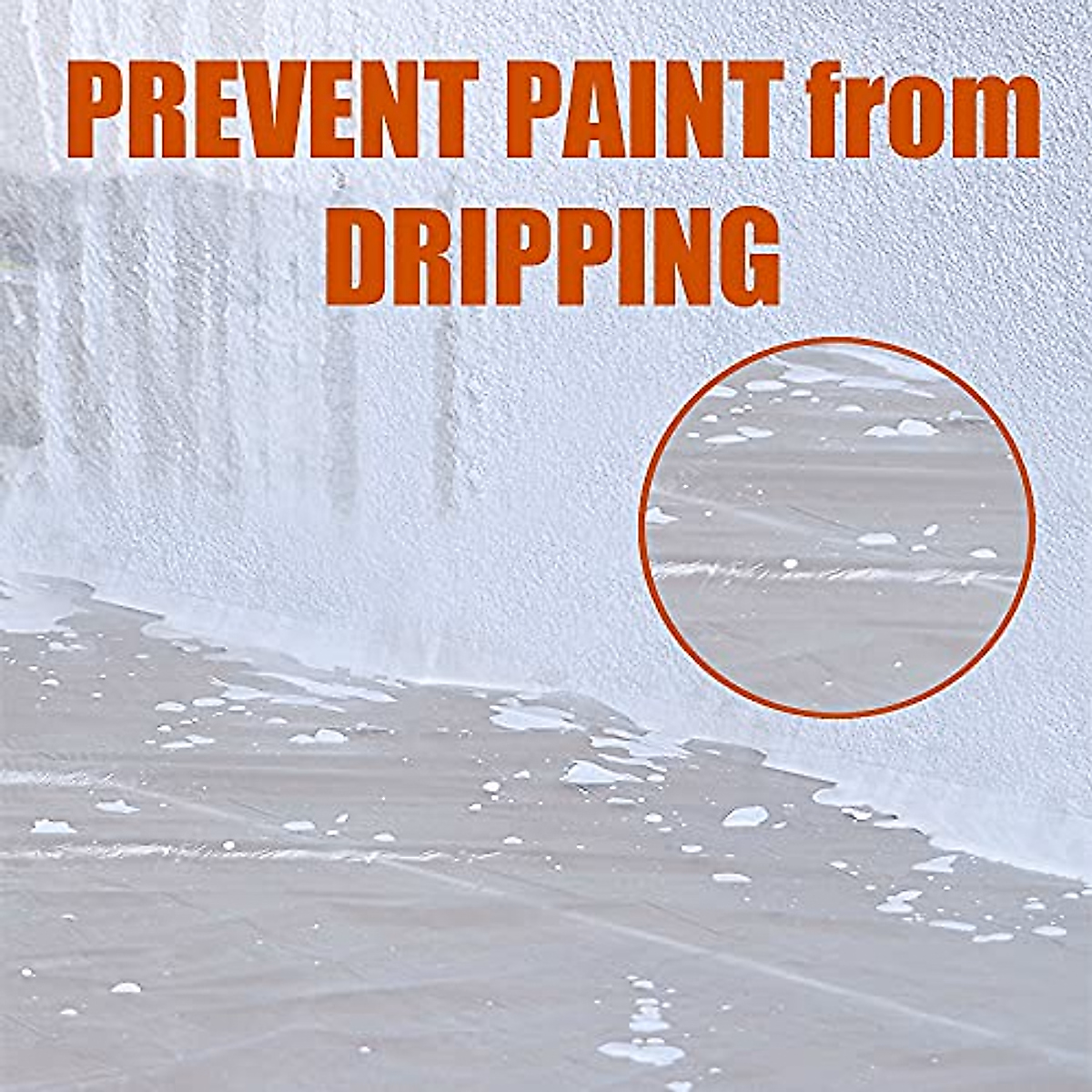 10 Pieces Plastic Drop Sheets for Painting, Waterproof and Dust-Proof Clear Cloth for Furniture Cover, 9x12 Feet Tarps