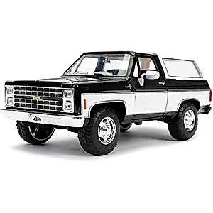 Jada Toys 1980 Chevy Blazer K5 Black/White 1:24 Die - Cast Vehicle