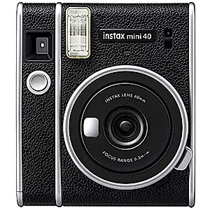 Fujifilm Instax Mini 40 Instant Film Camera with Built-in Selfie Lens, Auto Exposure, Auto Shutter Speed, Easy to Use, Stylish and Classic Design Polaroid Cameras for Pro or Beginners (Renewed)