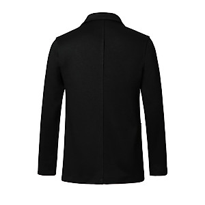 WZIKAI Men's Casual Sport Coat Jacket Regular Fit Lightweight Suit Jacket for Men Black M