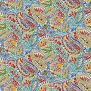 DYTXIII Patio Outdoor Cushion Cover Slip Cover W42 x D18 x H3 Inch with Zipper for Bench Loveseat Furniture, UV Protection Cushion Covers Replacement Covers 1 Pack, Paisley Multi (Covers ONLY)