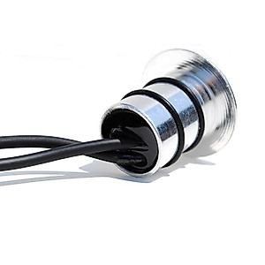 10 Pack White LED Light Deck Landscape Garden Lighting Kit with Transformer and Outdoor Photocell Dusk to Dawn Automatic Sensor