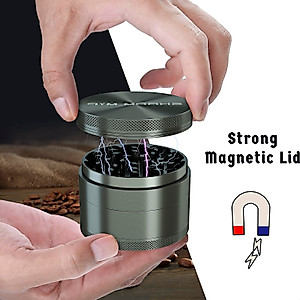 SKROM MYP Spice Grinder 3.0 Inch Aluminum Grey