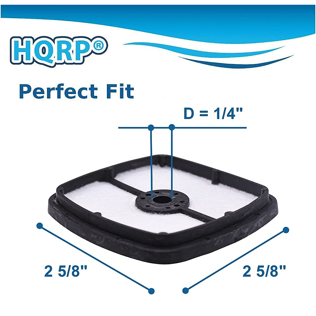 HQRP Filter (5-pack) compatible with Echo PB-200 PB-201 PB-250 PB-250LN PB-252 PB-2100 PB-2155 PB-2455 Handheld Leaf Blower/Vacuum