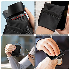 Treela 150 Pack Microfiber Case Pouch Bag Sunglasses Pouch Soft Slim with Drawstring Closure Sunglass Pouch for Men Women(Black)