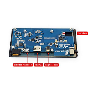 waveshare 5.5 inch HDMI AMOLED Display 1920x1080 Resolution Monitor Capacitive Touch Screen with Toughened Glass Cover for Raspberry Pi/Jetson Nano/PC Support Multi Systems