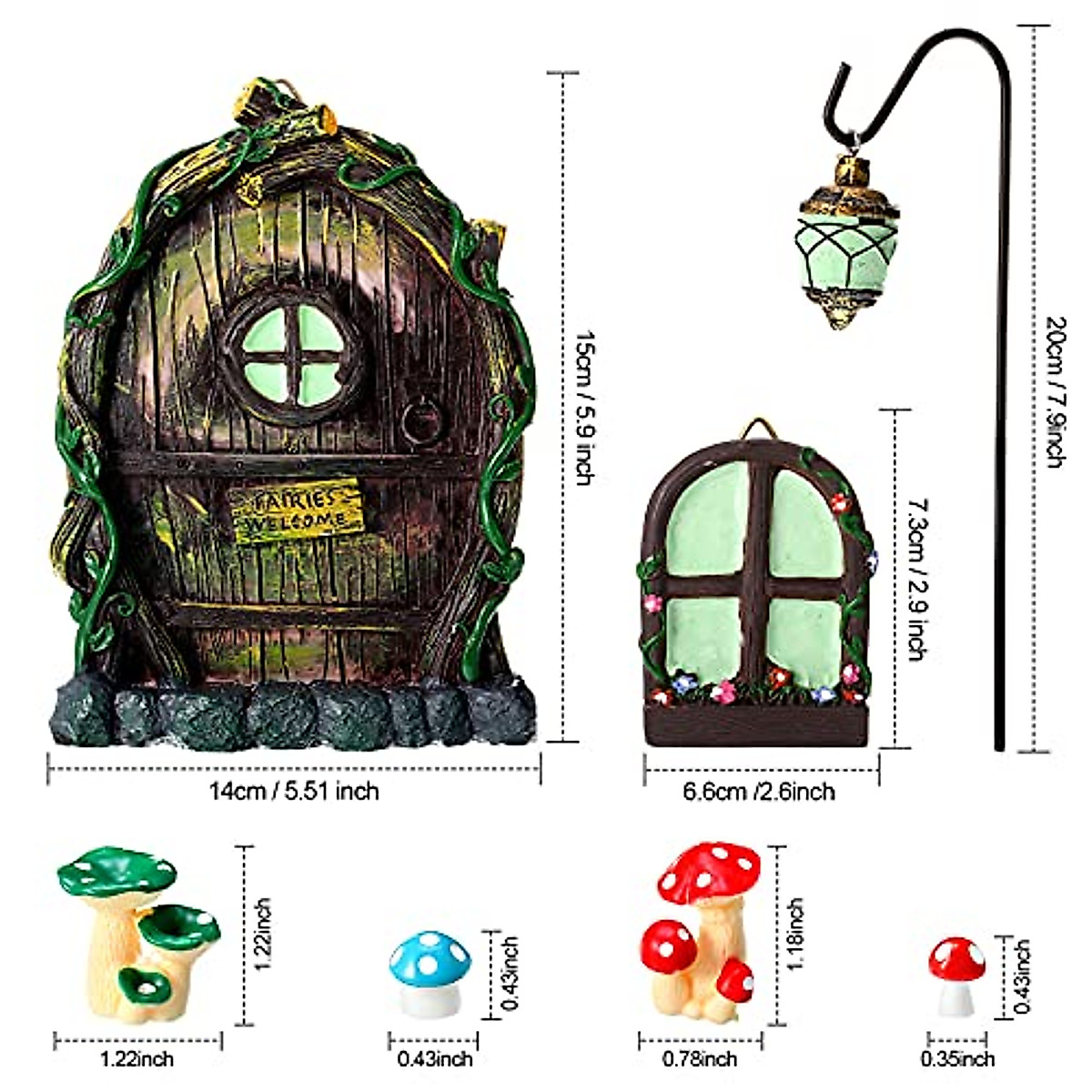 Jetec Christmas Gardening Gnome Statue Elf Out The Door Tree Hugger Resin Mushroom Miniature Gnome Home Window Figurine for Trees Yard Garden Sculpture Decoration Supplies(Cool Style)