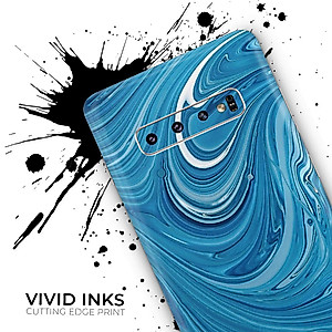 DesignSkinz Liquid Blue Color Fusion Protective Vinyl Decal Wrap Skin Cover Compatible with The Samsung Galaxy S20 (Screen Trim & Back Glass Skin)