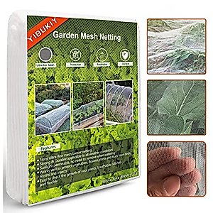 Garden Mesh Netting, Normal Plant Net Row Cover, Ultra Fine Mesh Protect Vegetable Plants Fruits Flowers Crops Greenhouse, Bird Mosquito Insect Bug Barrier Screen Mesh Netting (White, 8Ft x 24Ft)