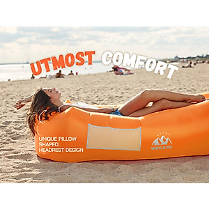 WEKAPO Inflatable Lounger Air Sofa Hammock-Portable,Water Proof& Anti-Air Leaking Design-Ideal Couch for Backyard Lakeside Beach Traveling Camping Picnics & Music Festivals