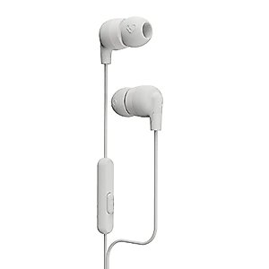 Skullcandy Ink'd+ In-Ear Wired Earbuds, Microphone, Works with Bluetooth Devices and Computers - Mod White (Discontinued by Manufacturer)