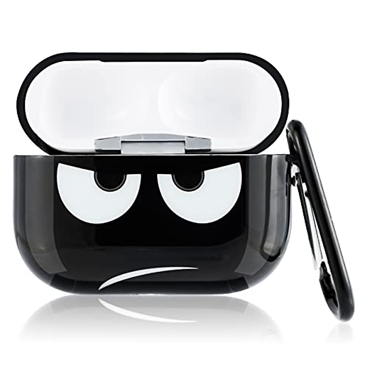 Jowhep for AirPod Pro 2019/Pro 2 Gen 2022 Case for AirPods Pro Cover Air Pods Pro Cases Hard IMD Cartoon 3D Funny Kawaii Cute Fun Design Character Shell for Men Boys Girls Friends (Black DTM)