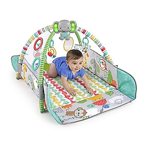 Bright Starts 5-in-1 Your Way Ball Play - Jumbo Play Mat Converts to Ball Pit Baby Gym, Newborn to Toddler - Totally Tropical (Green)