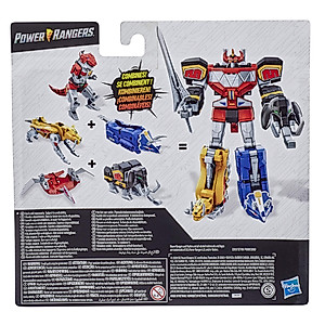 Power Rangers Mighty Morphin Mastodon Dinozord and Pterodactyl Dinozord Toy 2-Pack Action Figures Part of Dino Megazord for Kids Ages 4 and Up