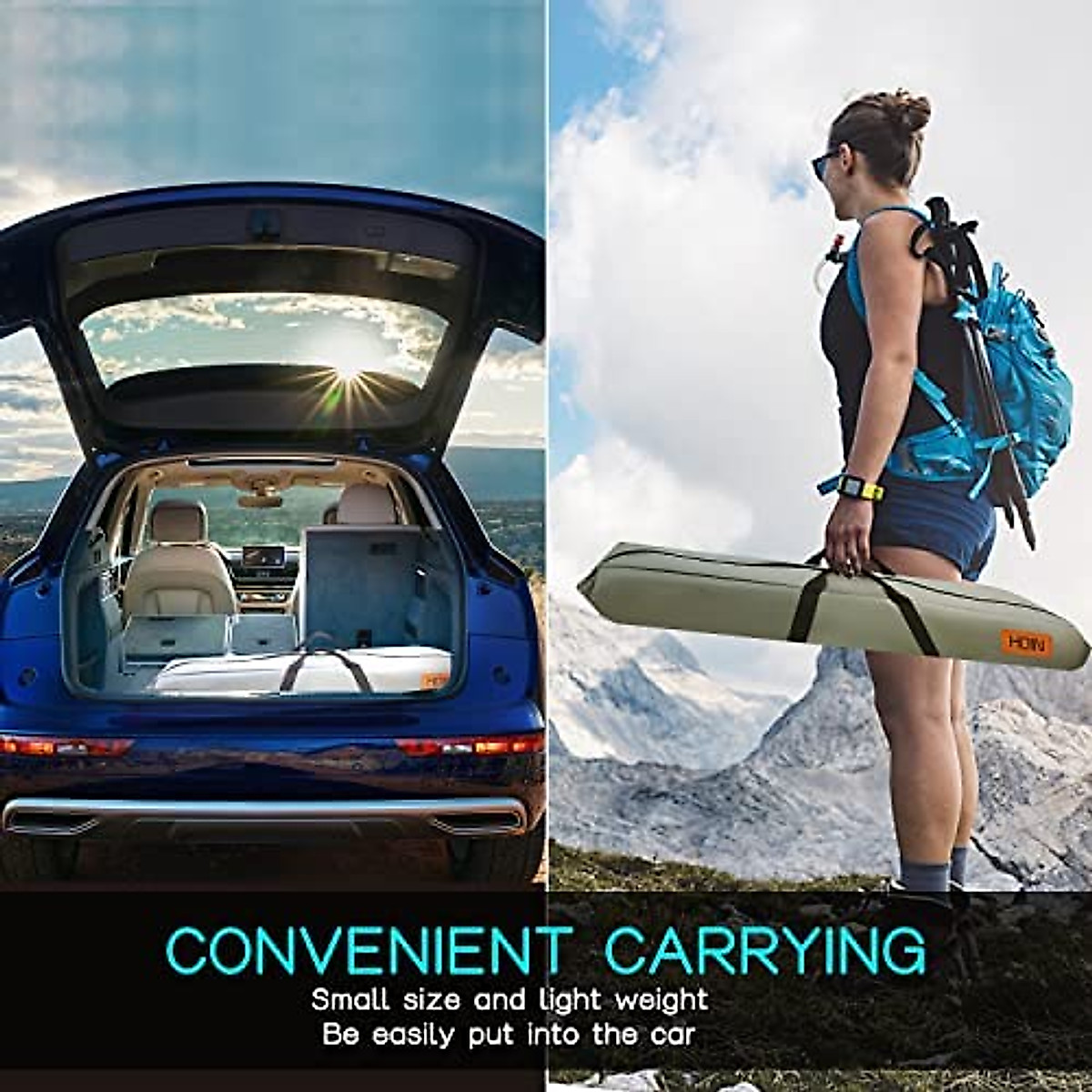 Projector Screen and Stand 150 inch 16:9 HD 4K Large Outdoor Projector Screen Portable Projection Movie Screen with Carry Bag for Home Theater Backyard Cinema Travel Foldable Anti Crease Windproof…