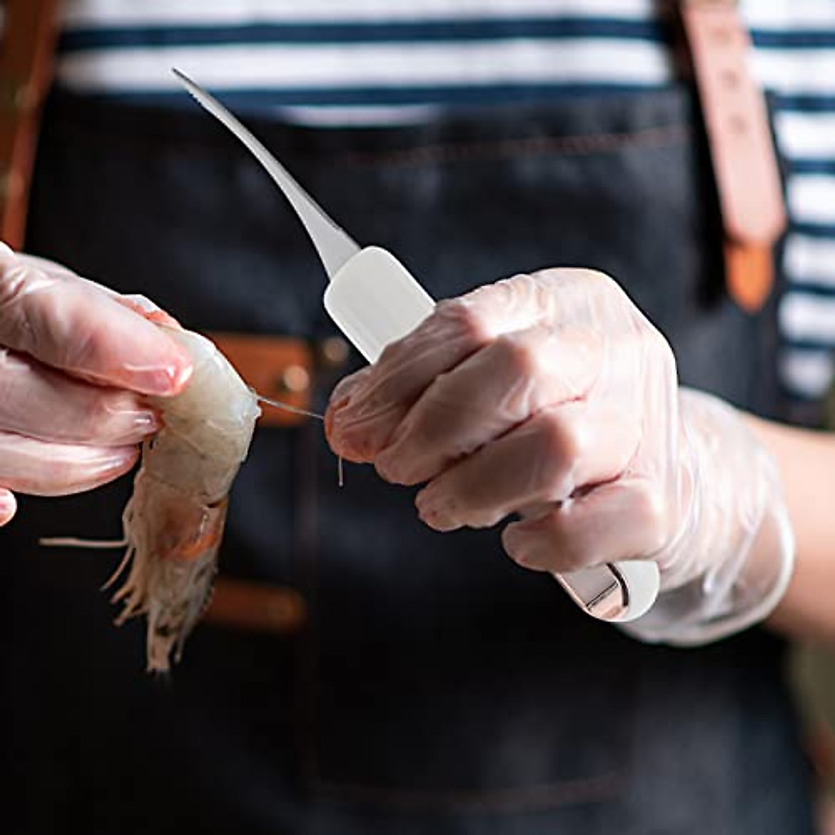 CALLARON Fishing Tackle Stainless Steel Crab Crackers Shrimp Line Cleaner Oyster Shucker Fish Bone Remover Shrimp Deveiner Tool Seafood Peeler Knives Stainless Steel Cleaner