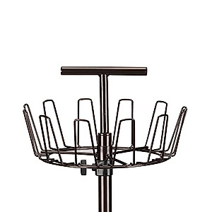 Household Essentials 2139-1 Metal Four-Tier Adjustable Revolving Shoe Rack | Holds up to 24 Pairs of Shoes | Antique Bronze Finish