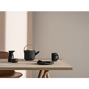 Stelton Theo Tea Pot, Stone, Black, 21 x 21 x 16 cm