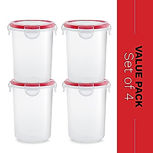 Overnight Oats Container with Lids (Set of 4) | Oatmeal Container To-Go | Overnight Oats Jars with Lid | Cereal and Milk Container On The Go | Oatmeal Storage Container | Leakproof lids, BPA Free