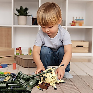 SlubanKids Creative Building Blocks Set | Imaginative Indoor Games Toys for Kids | Army Building Blocks WWII Series (WWII Battle of Kursk) 998 Pc