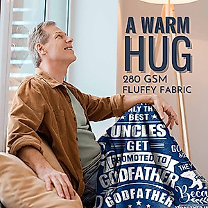 InnoBeta Godfather Gifts, Throw Blanket for Godfather, Funny Gift Idea for The Best Godfather for Proposal, Christmas, Birthday