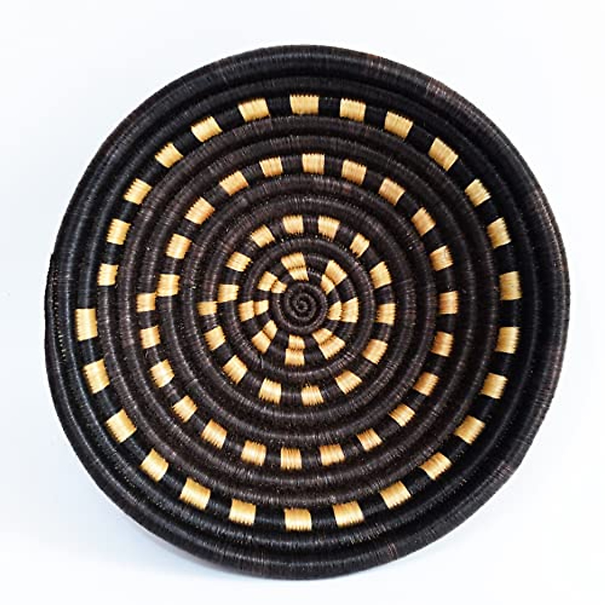 Hand Woven African Basket - Small, 8 Inches Sisal & Sweetgrass Basket - Woven Bowl - Handmade in Rwanda, SRB235