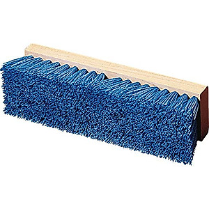 SPARTA Flo-Pac Deck Scrub Brush Floor Scrubber, Push Broom with Heavy Dutty Bristles for Outdoor Surfaces, 10 Inches, Blue, (Pack of 12)