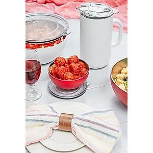 served I Premium Pitcher (2L) - Keep Drinks Cold or Hot for Hours with our Vacuum-Insulated, Double Walled, Copper Lined Stainless Steel Pitcher