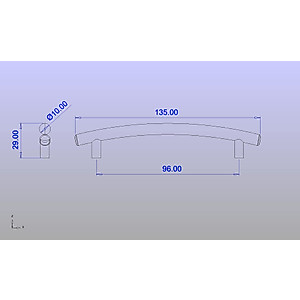 Richelieu Hardware BP867140 Nîmes Collection 3 3/4-inch (96 mm) Center-to-Center Chrome Traditional Cabinet and Drawer Bar Pull Handle for Kitchen, Bathroom, and Furniture