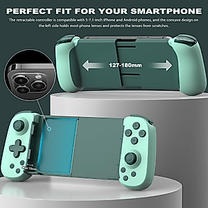arVin Mobile Gaming Controller for Android, iOS with Phone CASE Support, Wireless Gamepad for iPhone/iPad/Samsung/Tablet/Switch/PS4/PC - Play Xbox Cloud Gaming/PS Remote Play/Steam Link/GeForce Now