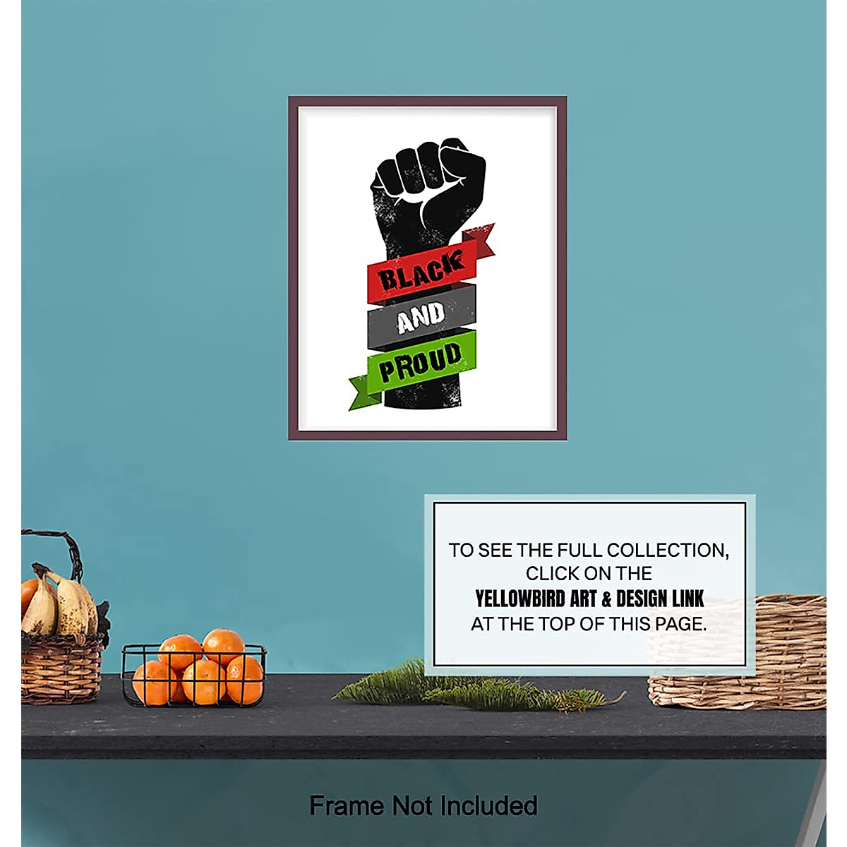 African American Wall Art - Black Art - African American Flag - Black Lives Matter Sign Poster - Black Pride - Black Culture - Civil Rights Afro American Wall Decor - Motivational Gift for Men, Women