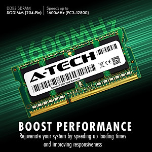 A-Tech 8GB Kit (2x4GB) RAM for Apple MacBook Pro (Mid 2012), iMac (Late 2012, Early/Late 2013, Late 2014, Mid 2015), Mac Mini (Late 2012) | DDR3 1600MHz PC3-12800 SODIMM 204-Pin Memory Upgrade