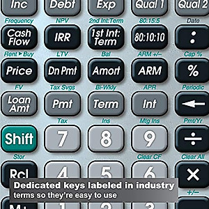 Calculated Industries 3430 Qualifier Plus IIIfx Advanced Real Estate Mortgage Finance Calculator | Clearly-Labeled Keys | Buyer Pre-Qualifying | Payments, Amortizations, ARMs, Combos, FHA/VA, More