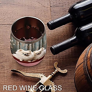 WYUSPGK 304 Stainless Steel Insulated Cup, Short-haired Pomeranian Dog Print Smooth Rim, Durable & Reusable - Perfect for Office, Home, And Travel