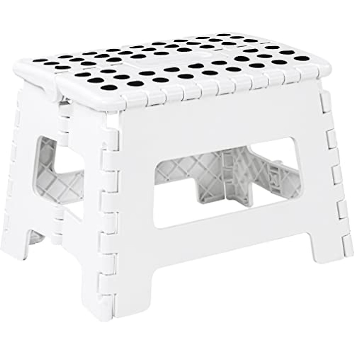 Utopia Home Folding Step Stool - (Pack of 2) Foot Stool with 9 Inch Height - Holds Up to 300 lbs - Lightweight Plastic Foldable Step Stool for Kitchen, Bathroom & Living Room (White)