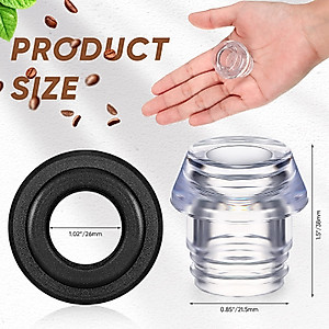 Lounsweer 2 Sets Top and Washer Ring Compatible with Farberware Yosemite Coffee Percolators Replacement Transparent Coffee Percolator Top Coffee Percolator Parts