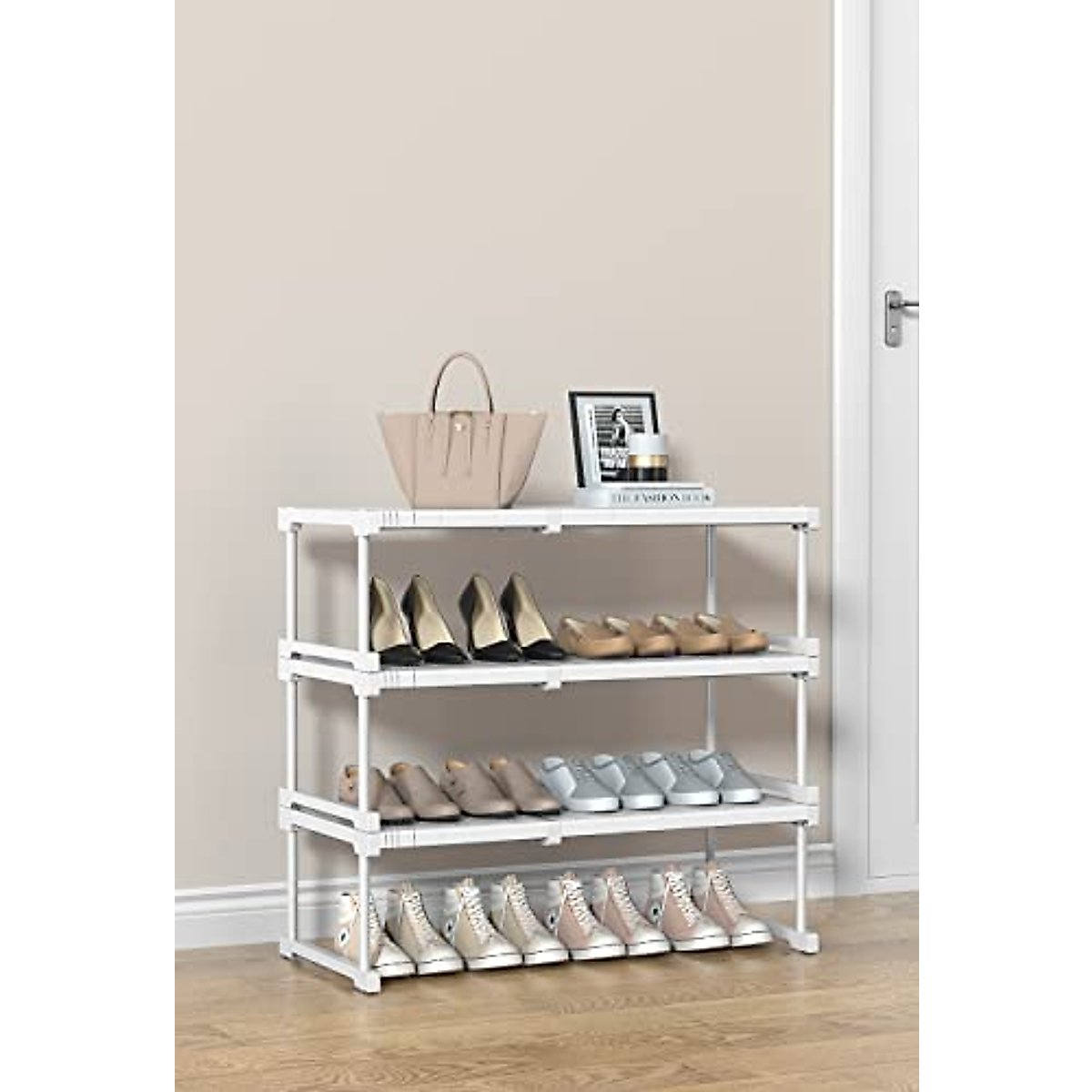 Closet Shelf, Expandable Shelf, Expandable Closet Shelf Storage Rack，Adjustable Locker Shelf for Closet/Camper (18.5-26.77in)