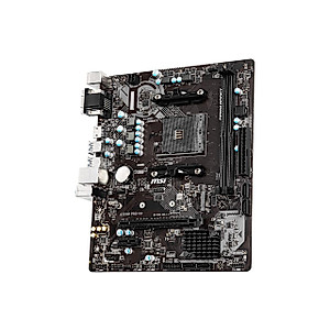 MSI A320M PRO-VH ProSeries Motherboard (AMD AM4, DDR4, PCIe 3.0, SATA 6Gb/s, USB 3.2 Gen 2, M.2 Slot, DVI/HDMI, Micro-ATX)