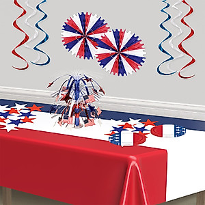 Beistle USA Flag Cascade Centerpiece, One Size, Red/White/Blue